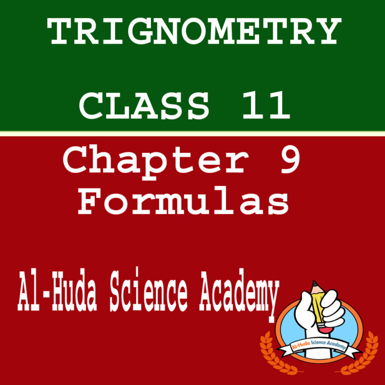 Math Class 11 Chapter 9 Formulas - Ahsa.Pk